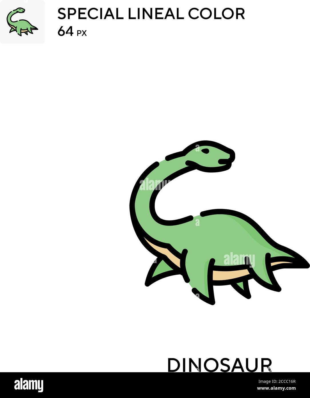Dinosaur Special lineal color icon. Illustration symbol design template ...