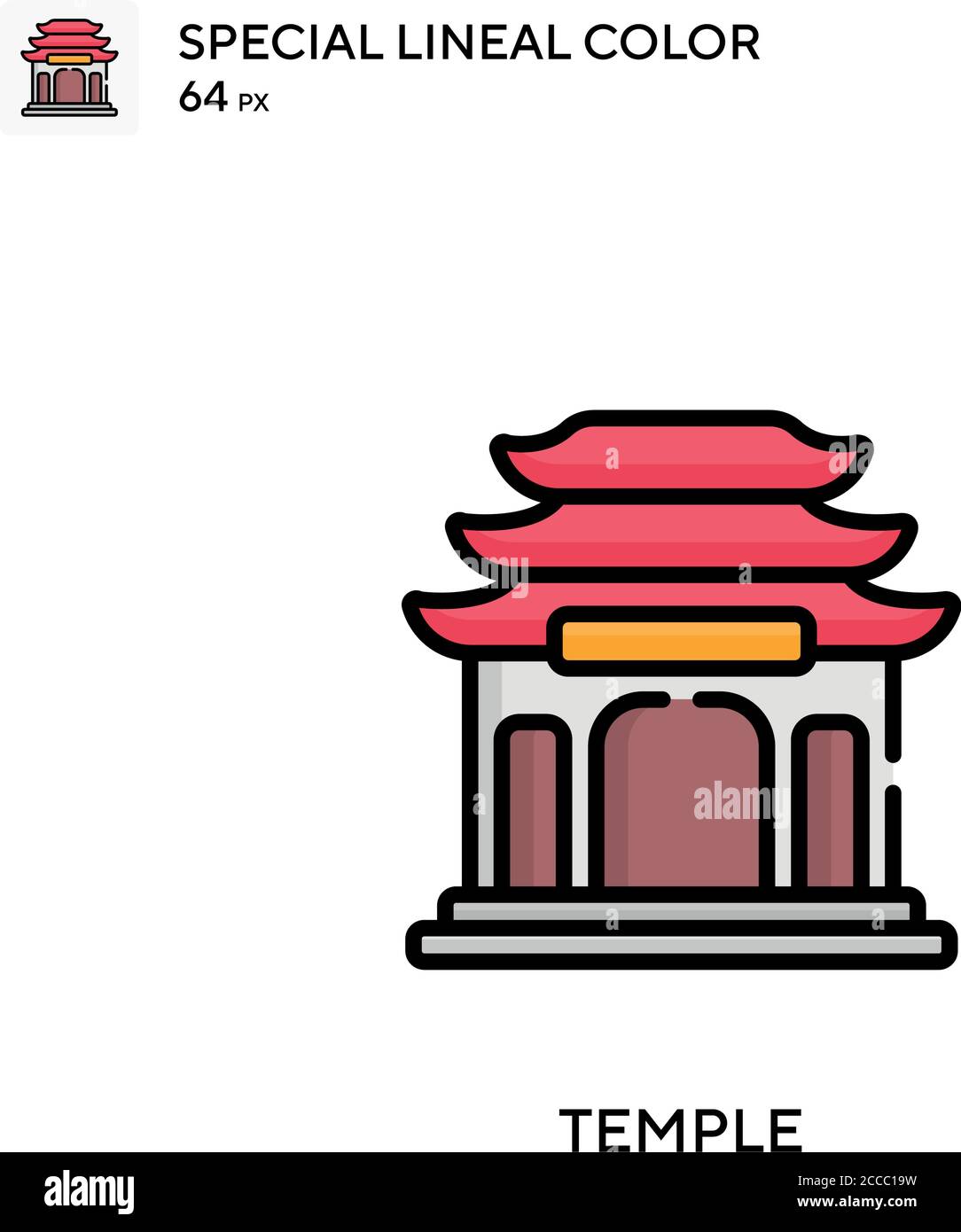 Temple Special Lineal Color Icon Illustration Symbol Design Template For Web Mobile Ui Element