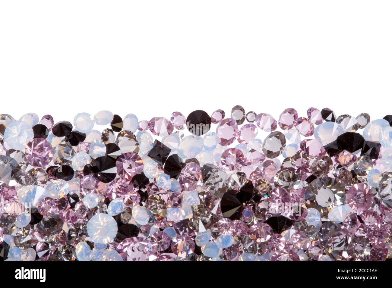 Closeup of purple diamond jewel stones luxury isolated on white Stock ...
