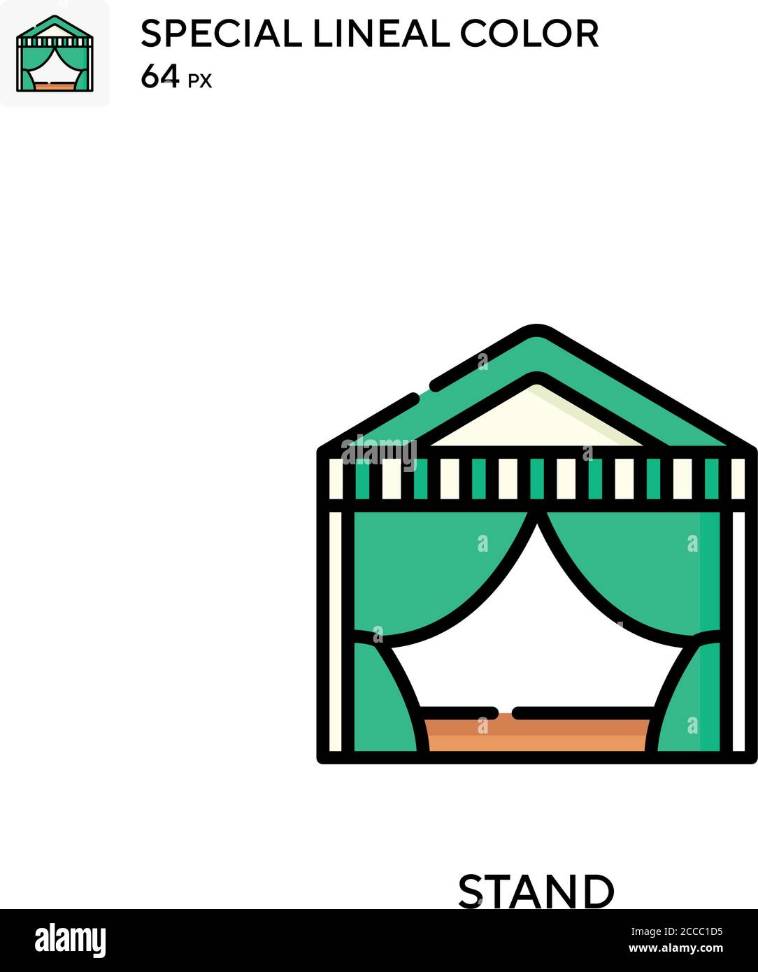 Stand Special lineal color icon. Illustration symbol design template ...