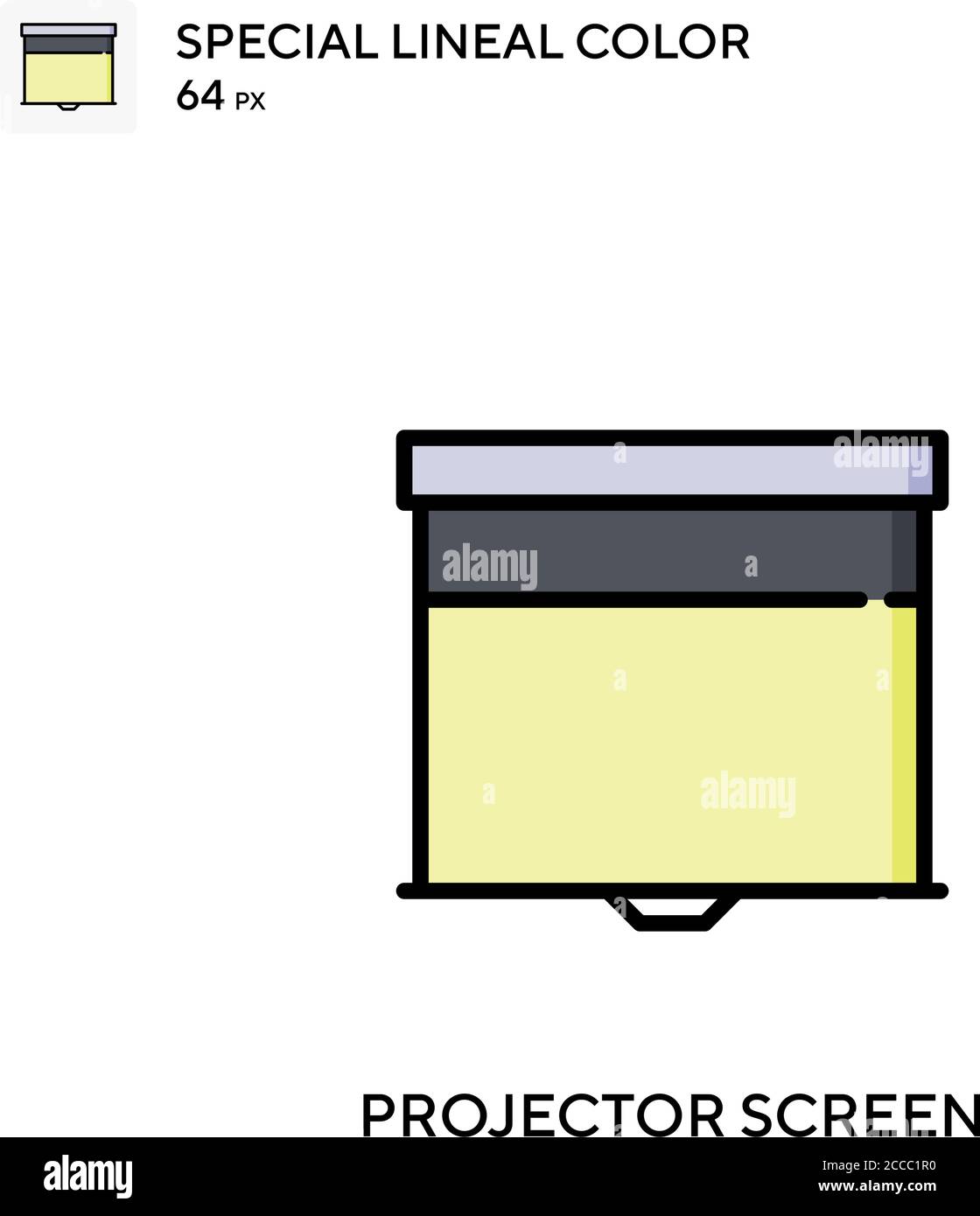 Projector screen Special lineal color icon. Illustration symbol design ...