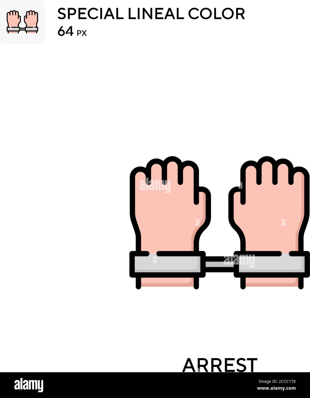 Arrest Special lineal color icon. Illustration symbol design template ...