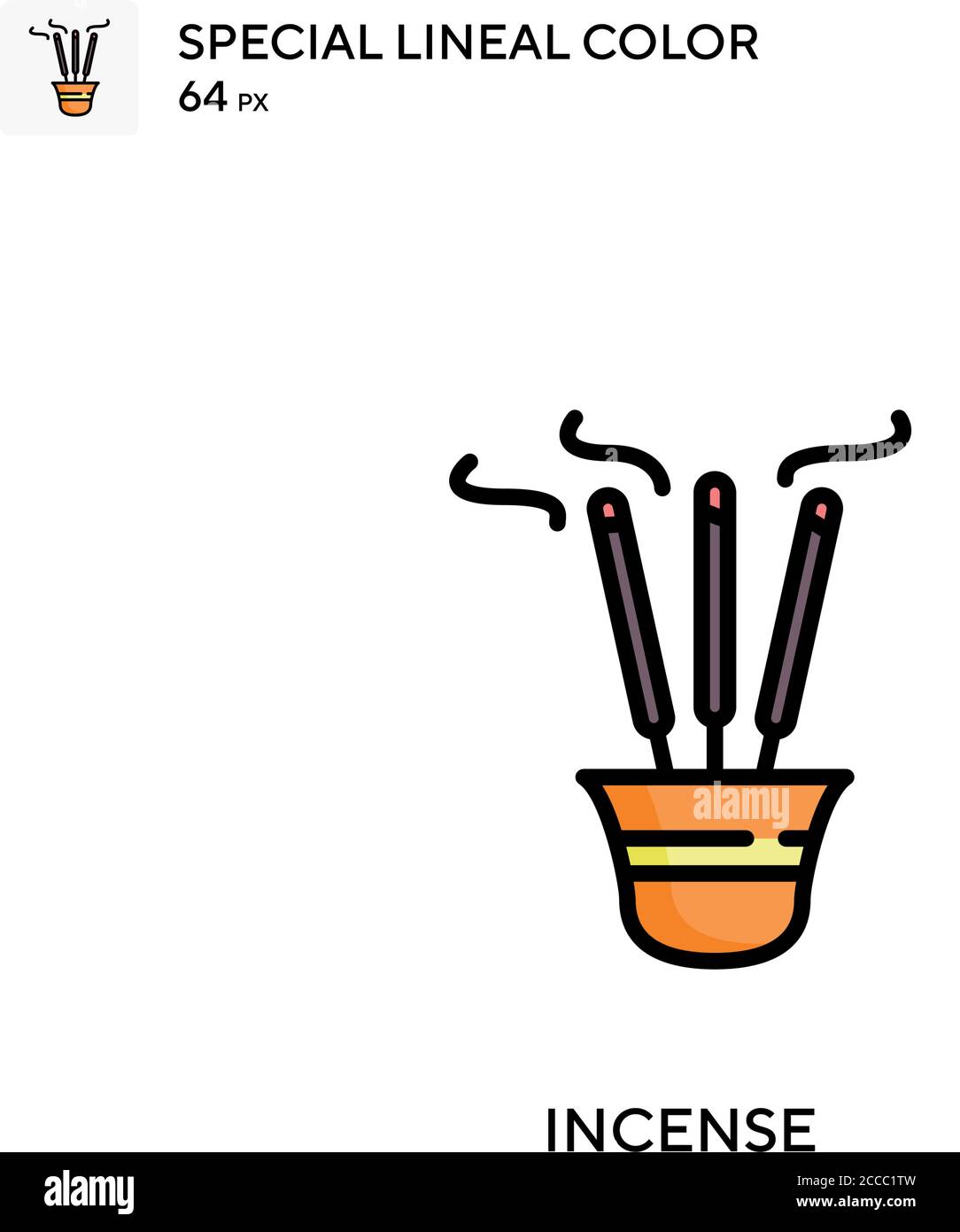 Incense Special lineal color icon. Illustration symbol design template ...