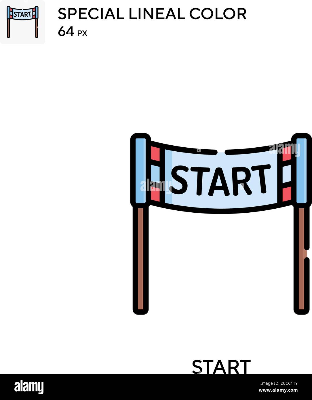 Start Special lineal color icon. Illustration symbol design template ...