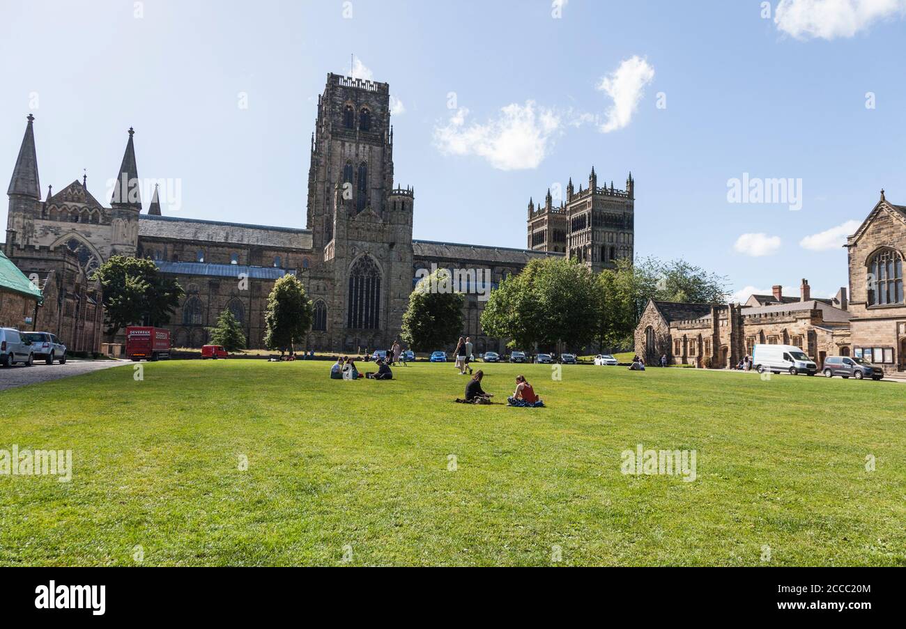 A view of the Palace Green area in Durham,England,UK with Durham ...