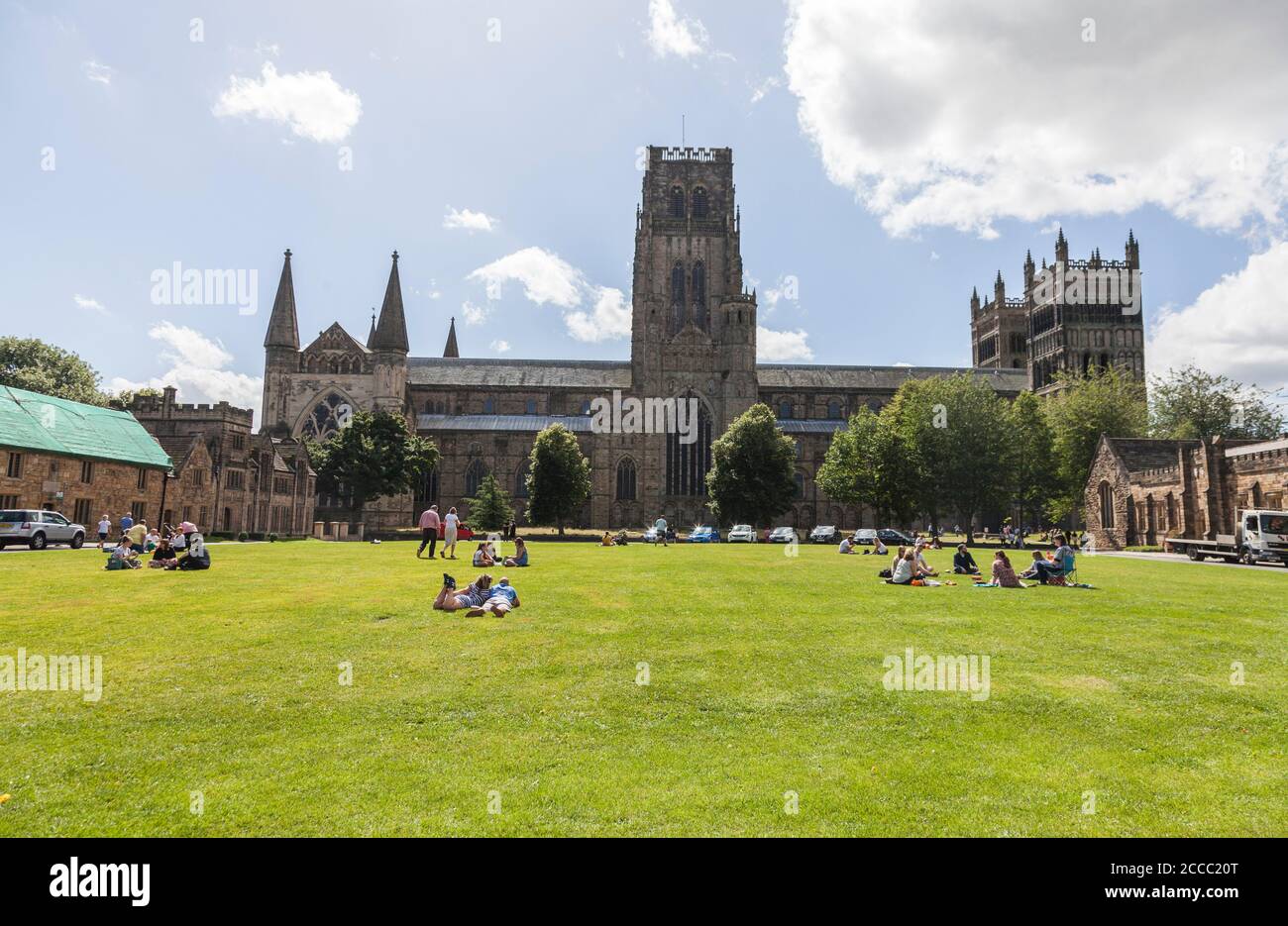 A view of the Palace Green area in Durham,England,UK with Durham ...