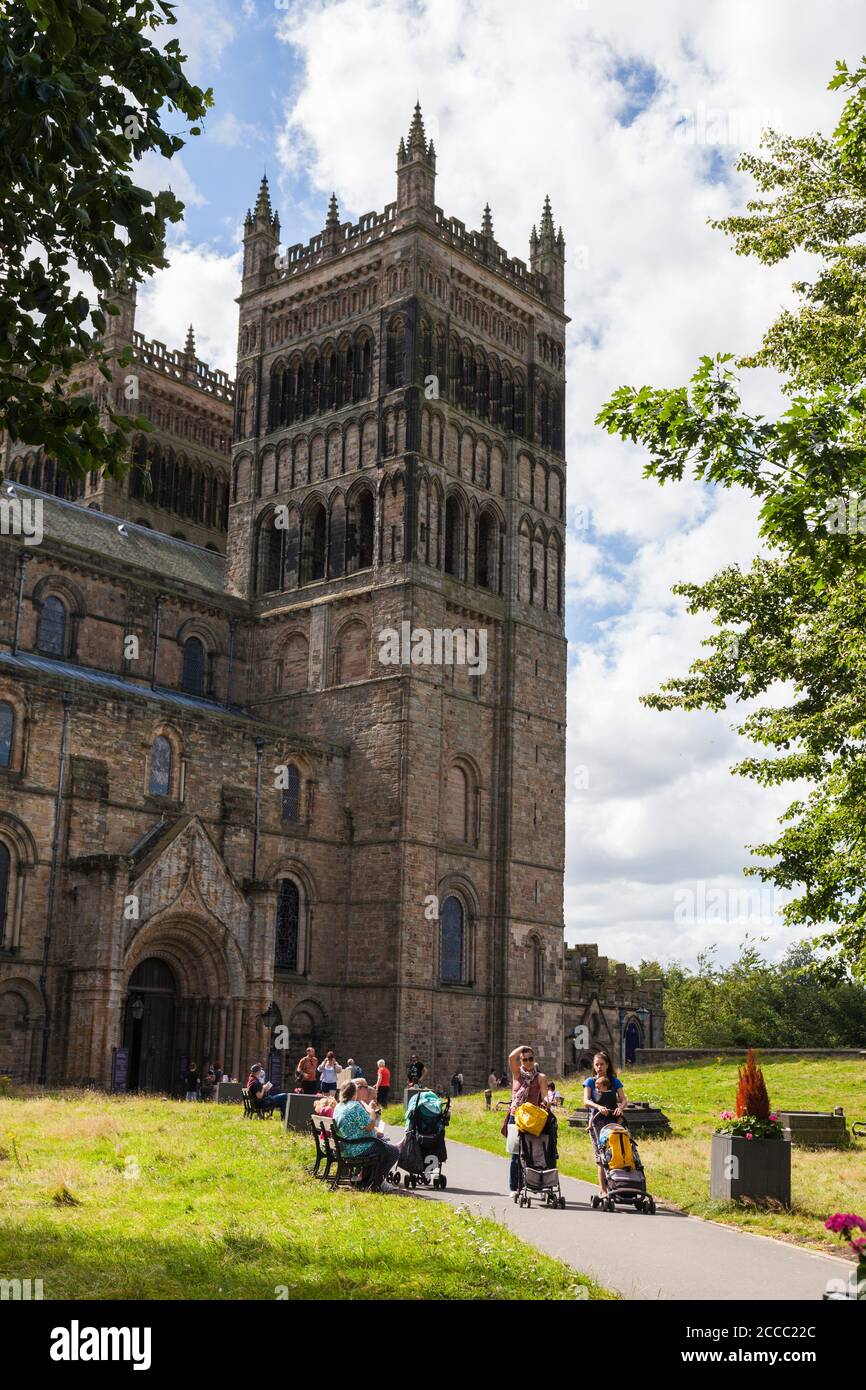 People visiting the Durham Cathedral at Durham,England,UK Stock Photo ...