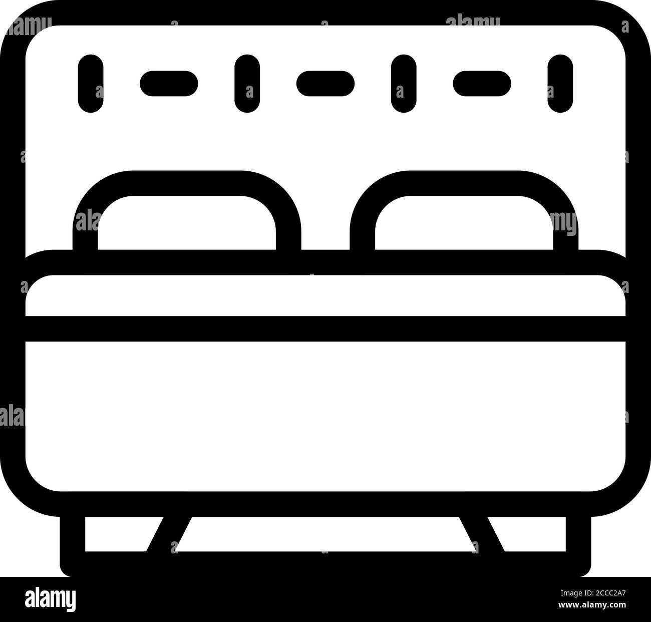 Double solid white line Stock Vector Images - Alamy