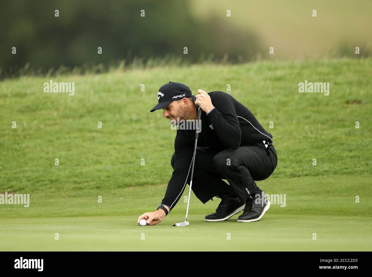 South Africa's Haydn Porteous during the day two of the ISPS Handa ...