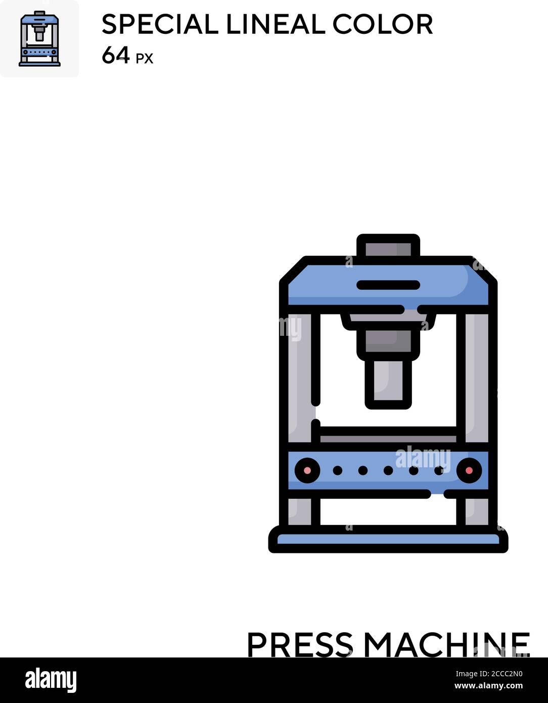 Press machine Special lineal color icon. Illustration symbol design ...