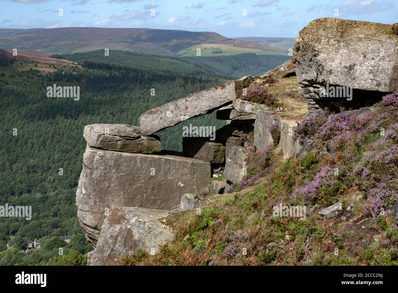 The Bamford Edge area of the Peak District National Park in Derbyshire ...