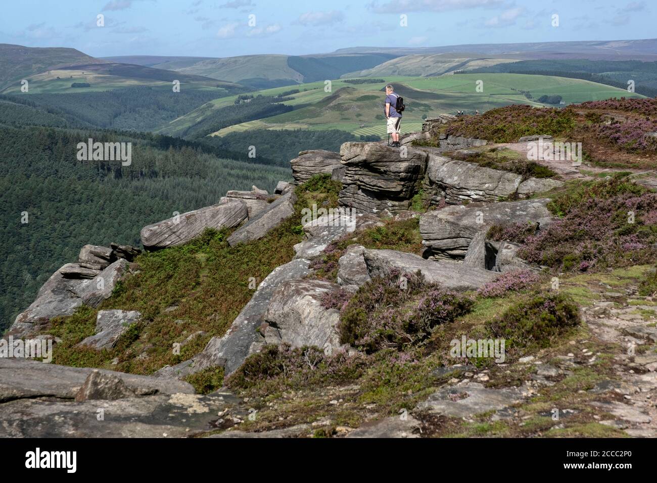 The Bamford Edge area of the Peak District National Park in Derbyshire ...