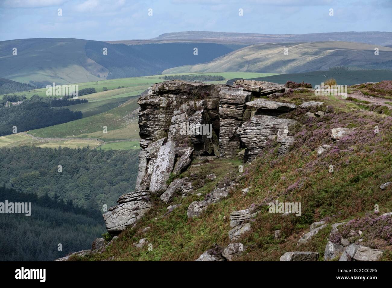 The Bamford Edge area of the Peak District National Park in Derbyshire ...