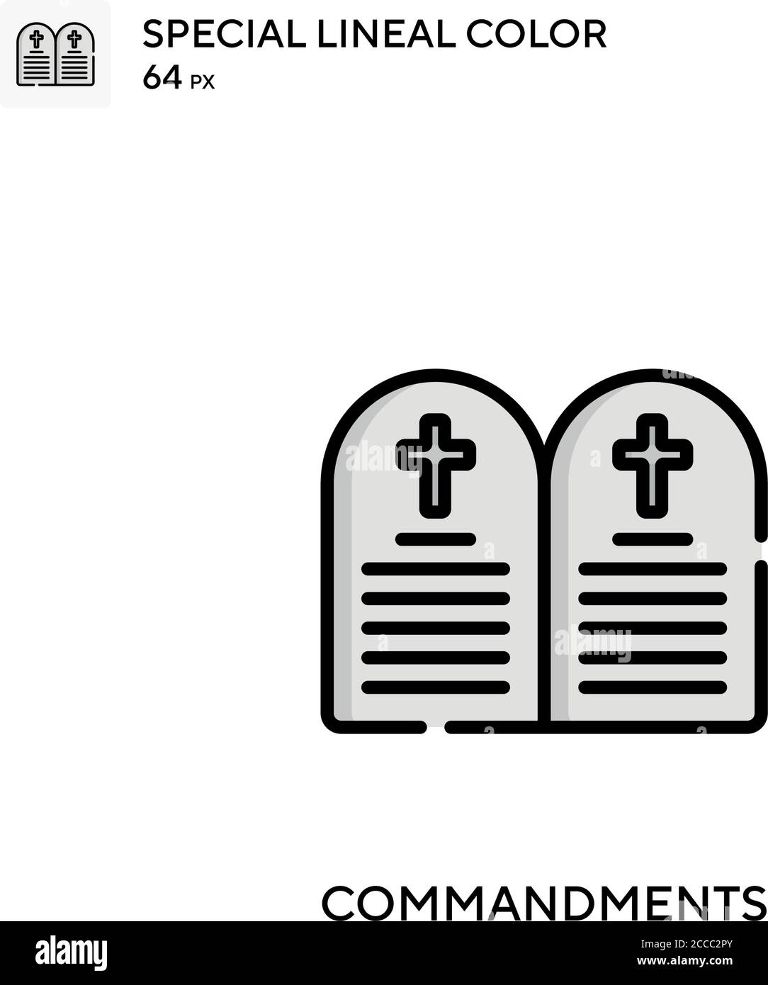 Commandments Special lineal color icon. Illustration symbol design template for web mobile UI ...