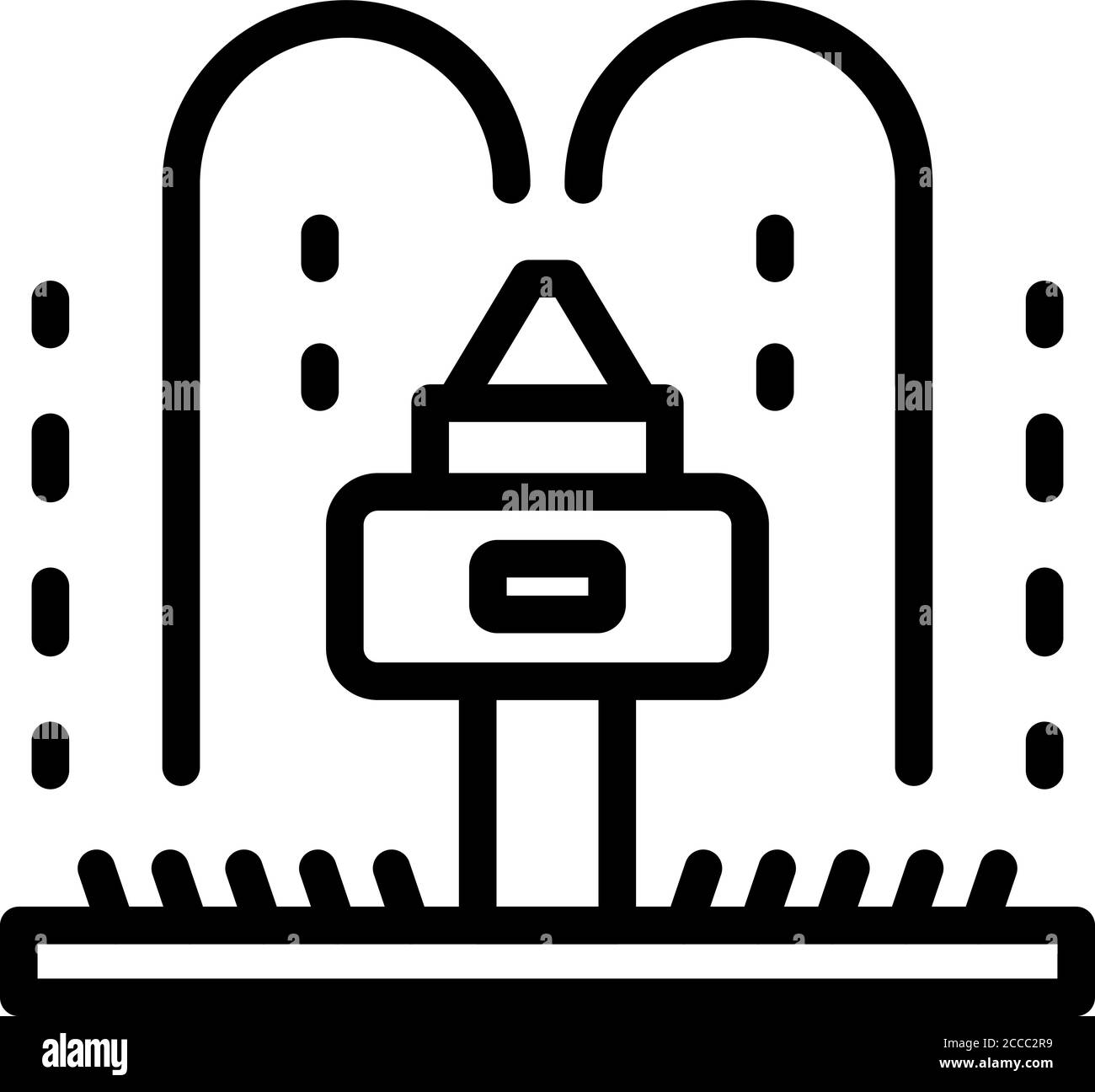 Gardening sprinkler line icon Black and White Stock Photos & Images - Alamy