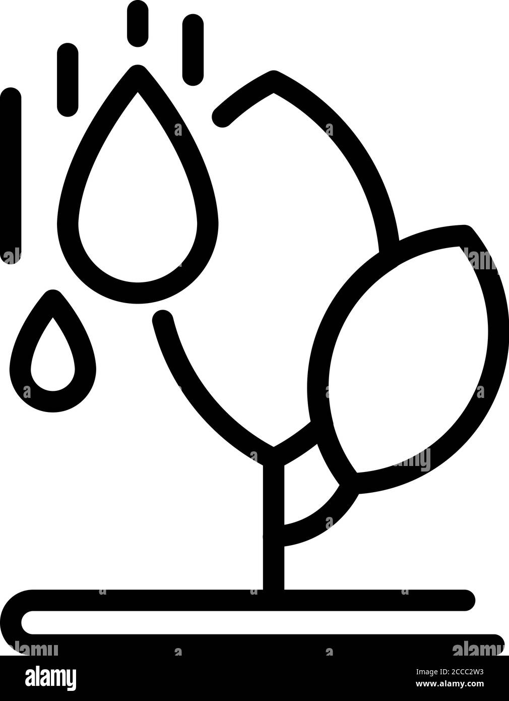 Drop plant icon, outline style Stock Vector Image & Art - Alamy
