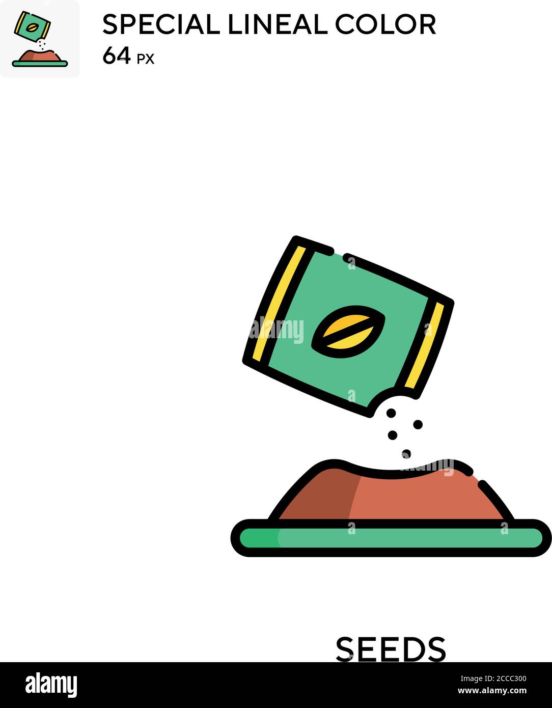 Seeds Special lineal color icon. Illustration symbol design template ...
