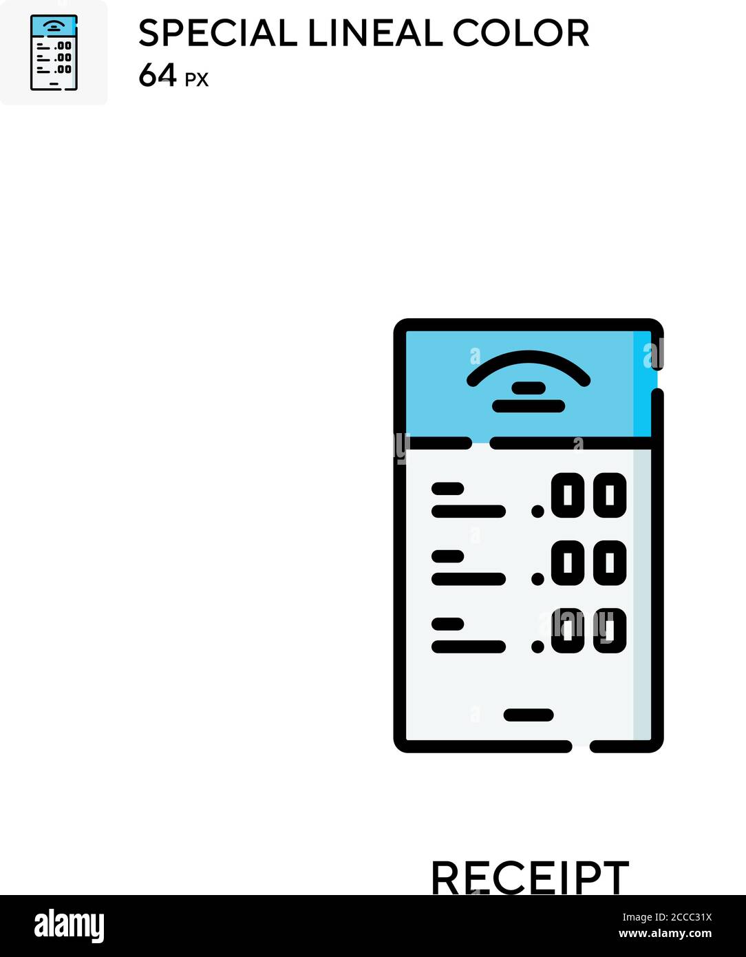 Receipt Special lineal color icon. Illustration symbol design template ...