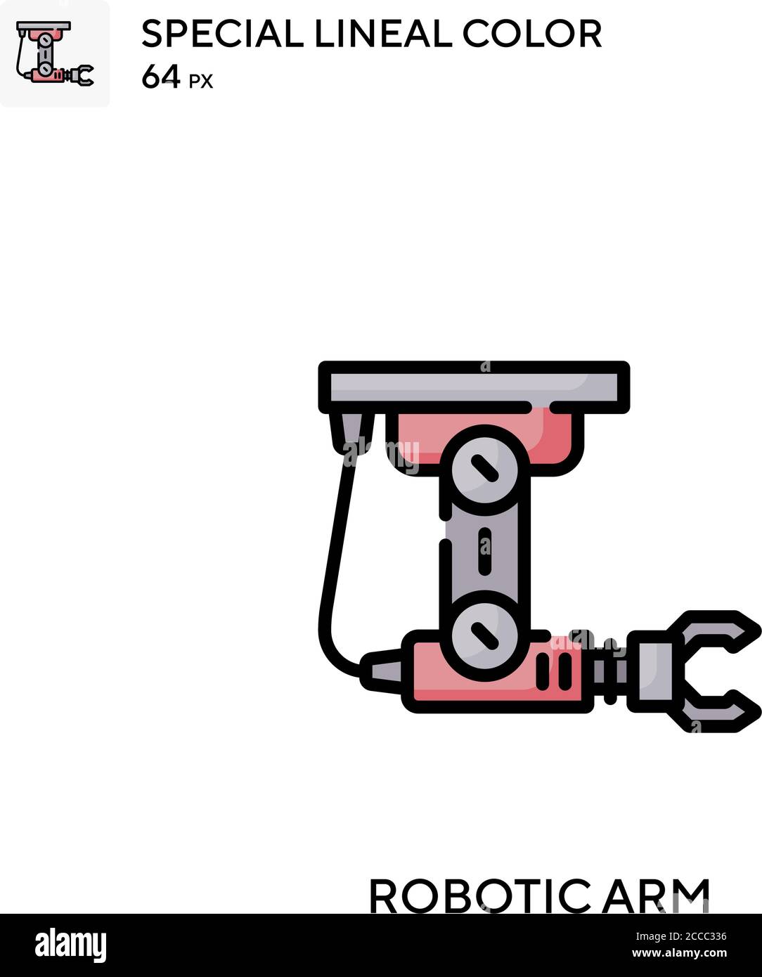 Robotic arm Special lineal color icon. Illustration symbol design ...
