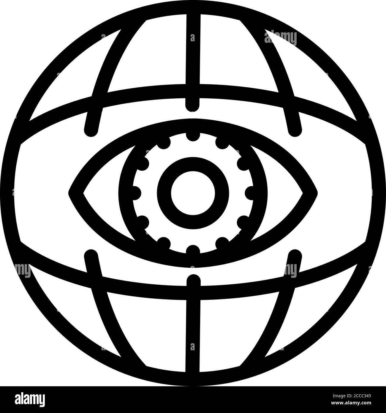 Eye globe icon, outline style Stock Vector Image & Art - Alamy