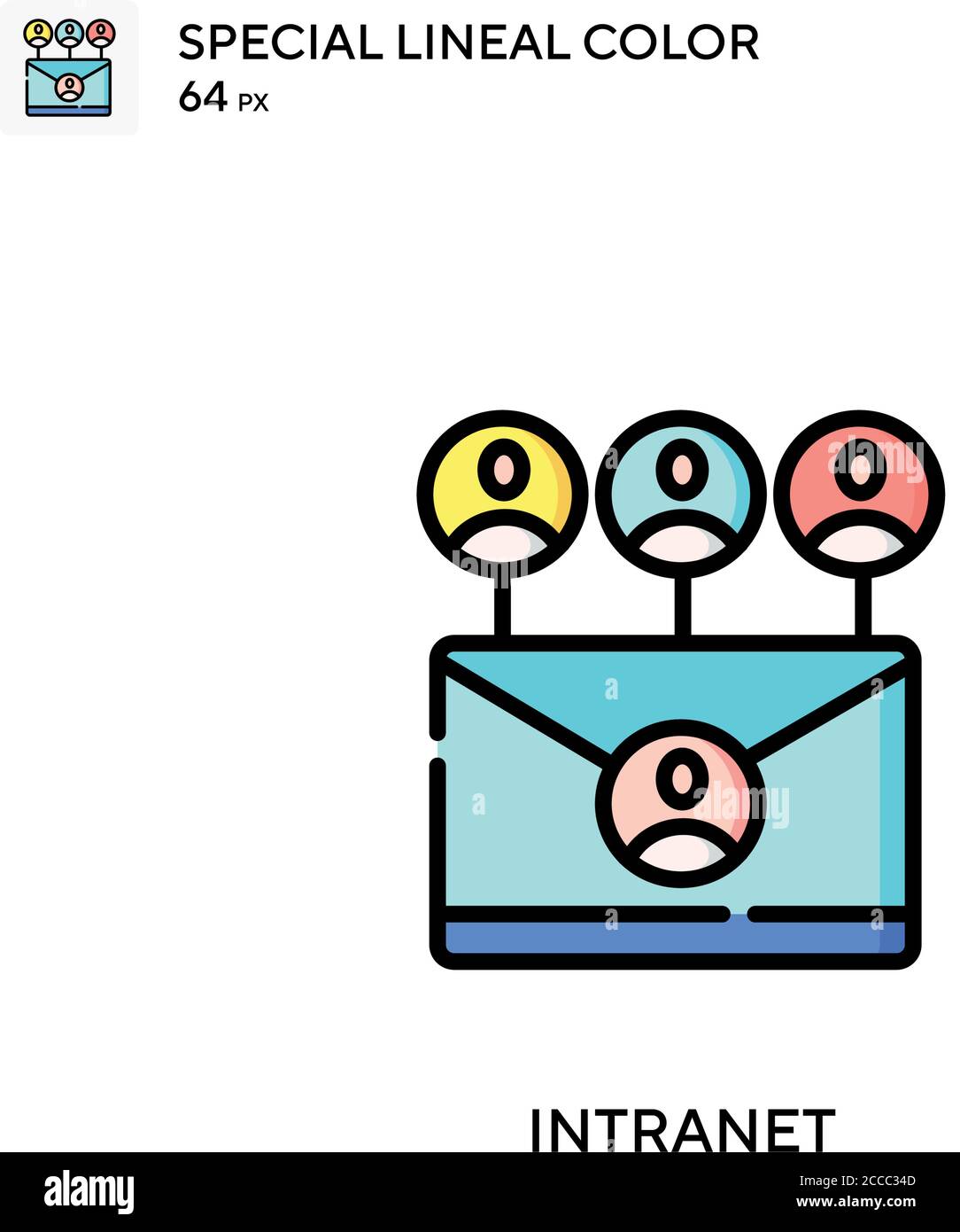 Intranet Special lineal color icon. Illustration symbol design template ...