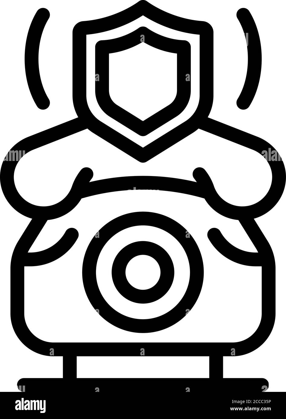 Secure phone icon, outline style Stock Vector Image & Art - Alamy