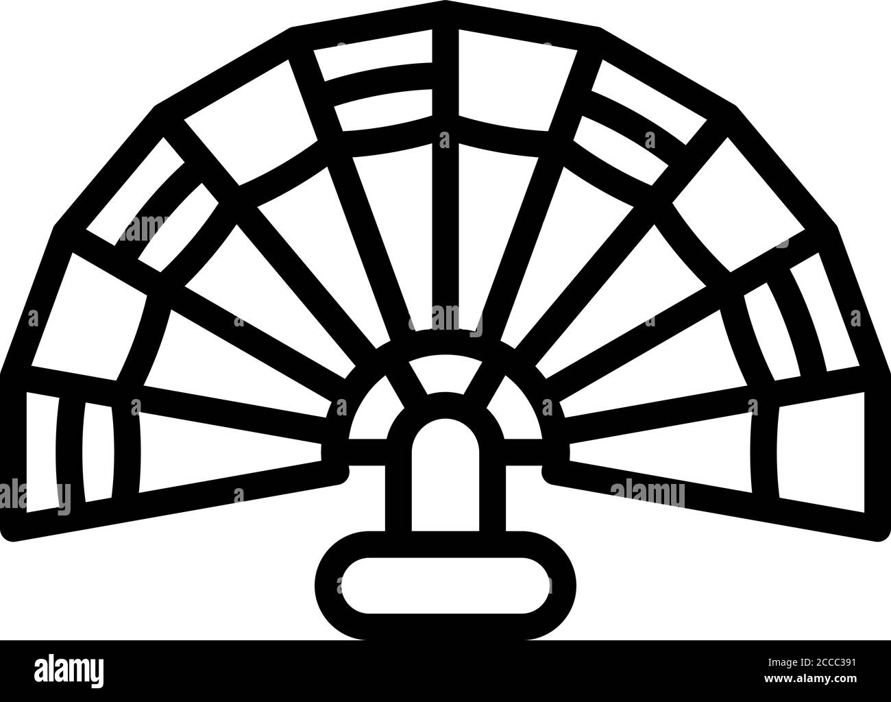 Fan folding icon, outline style Stock Vector Image & Art - Alamy