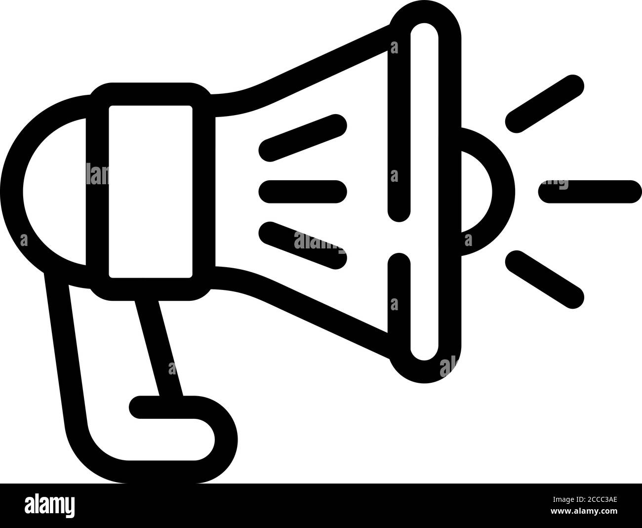 Megaphone icon, outline style Stock Vector Image & Art - Alamy