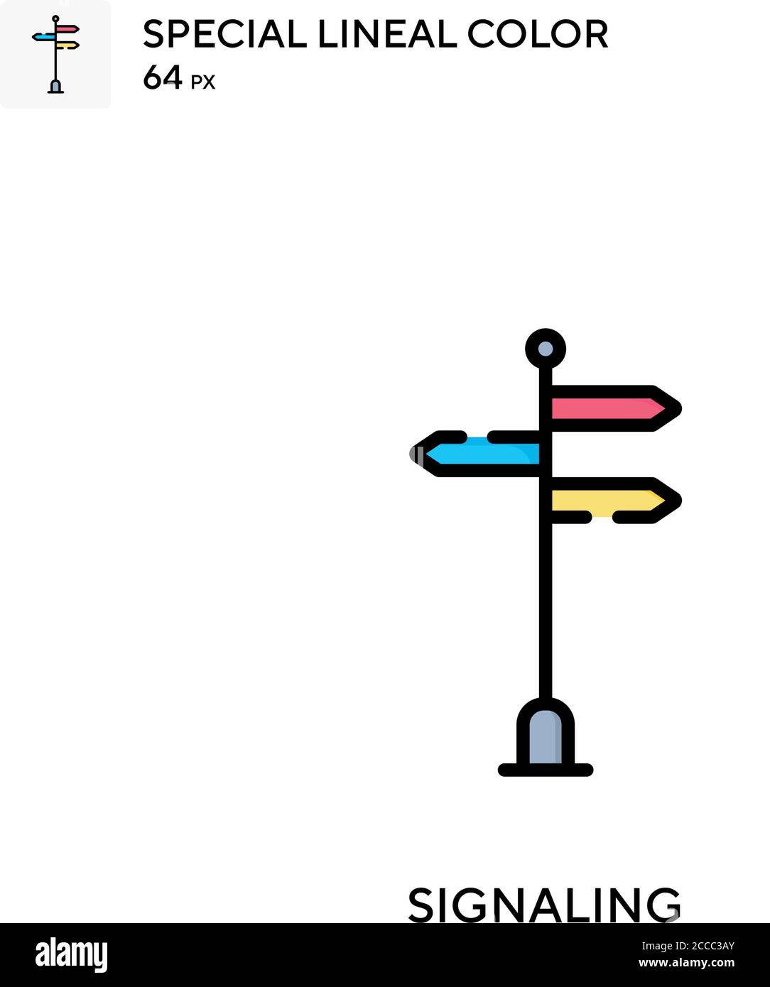Signaling Special lineal color icon. Illustration symbol design ...