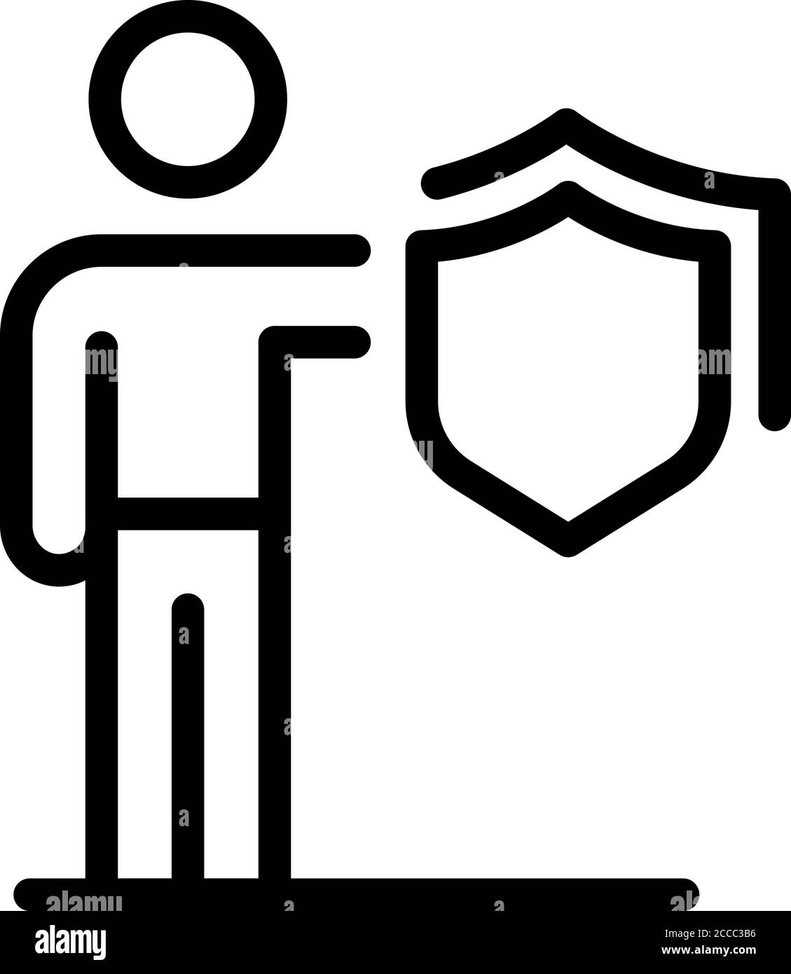 Security worker icon, outline style Stock Vector Image & Art - Alamy
