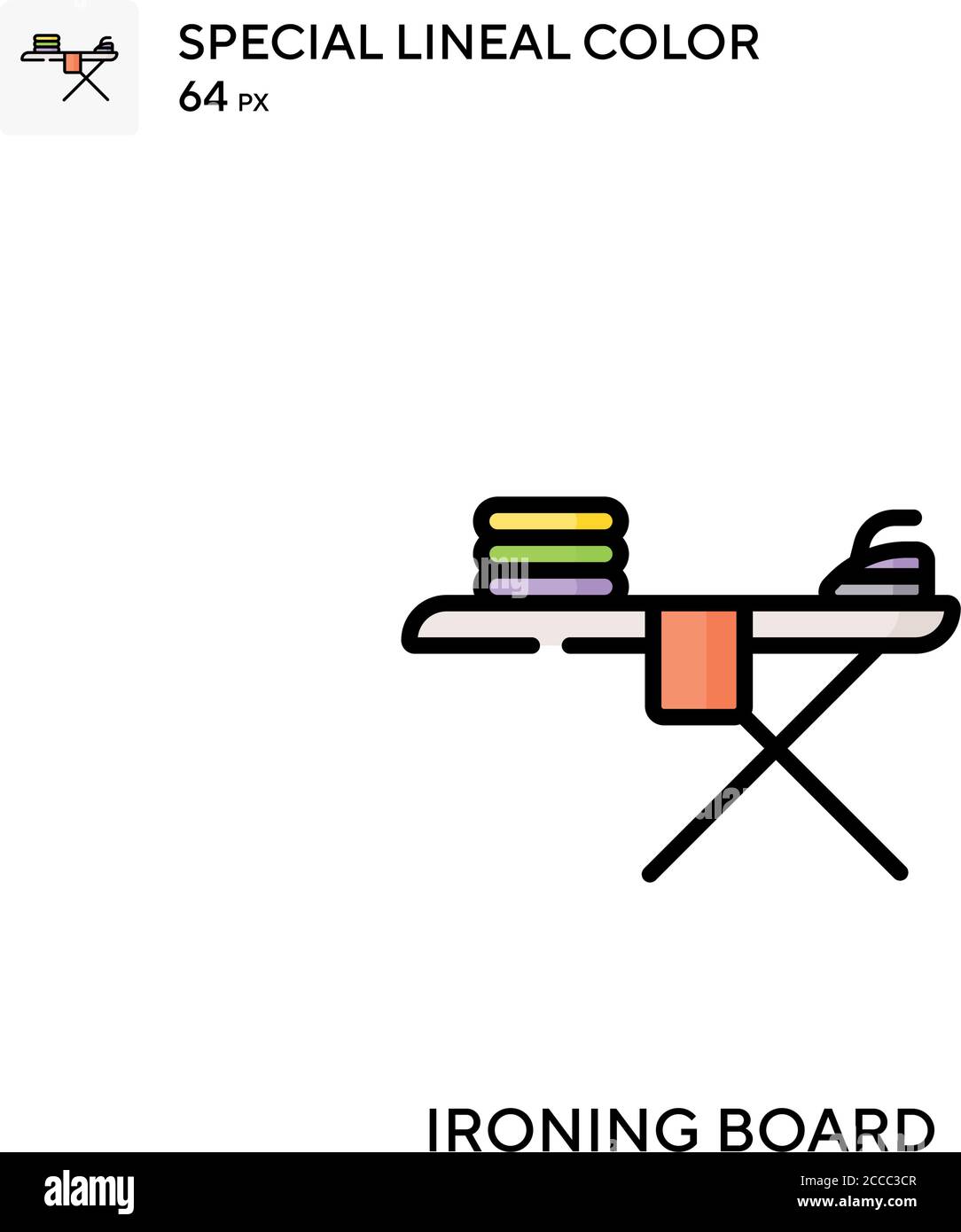 Ironing board Special lineal color icon. Illustration symbol design ...