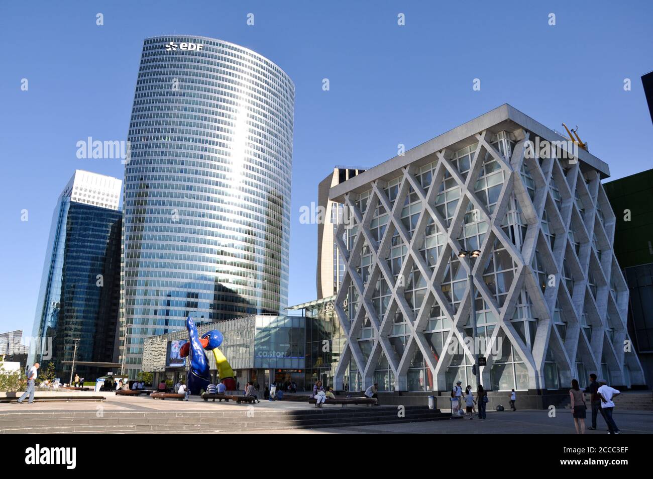 PARIS - July 19, 2010: View on the La Defense district. La Defense is ...