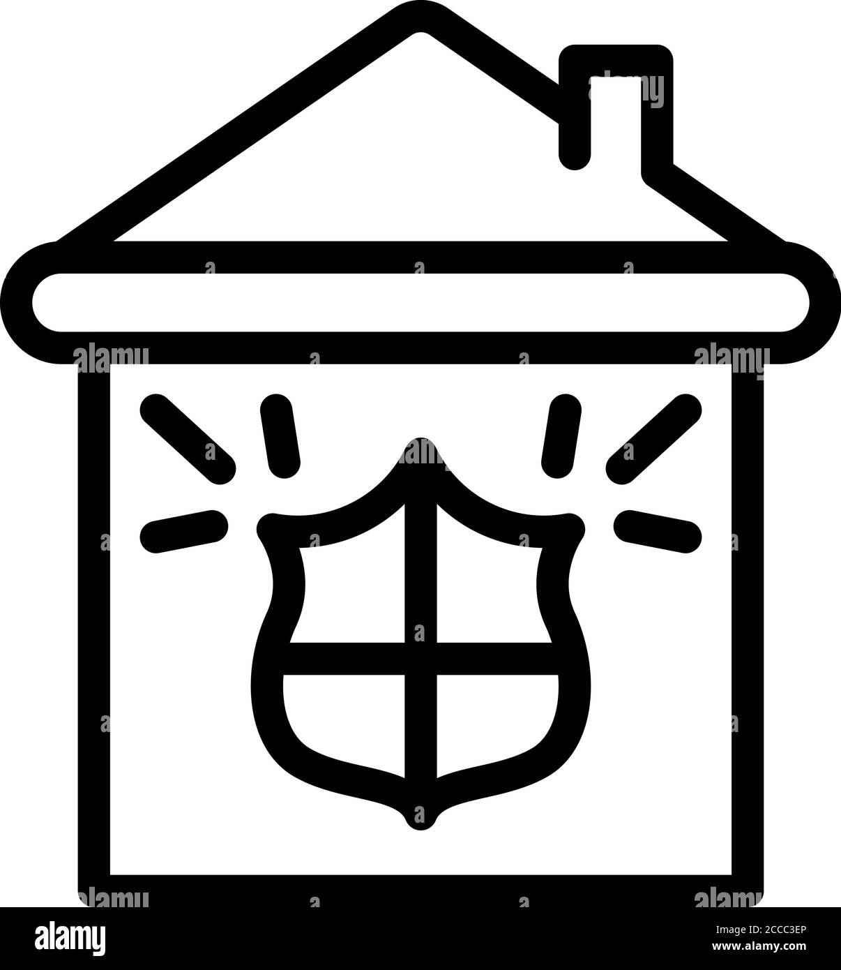 House security icon, outline style Stock Vector Image & Art - Alamy