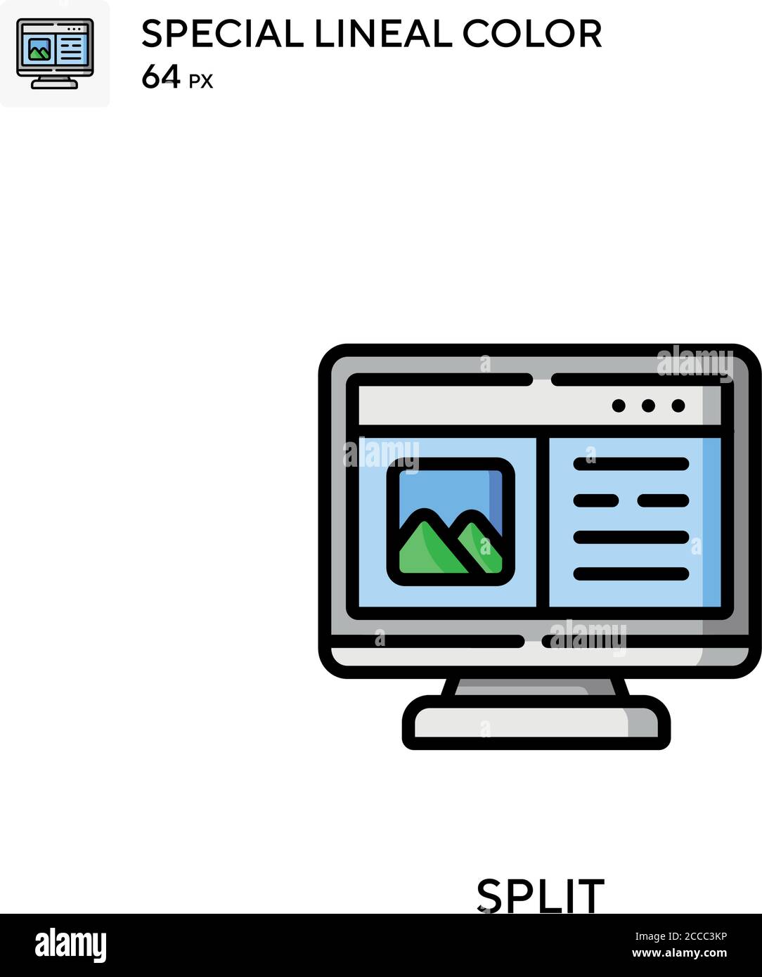 Split Special lineal color icon. Illustration symbol design template ...