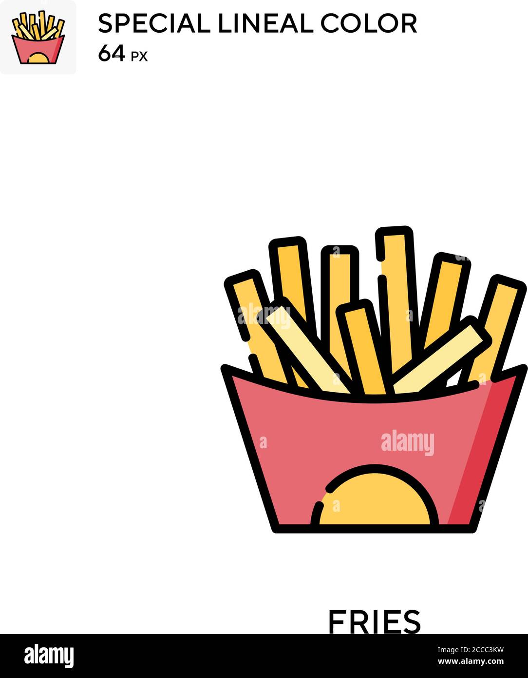 Fries Special lineal color icon. Illustration symbol design template ...