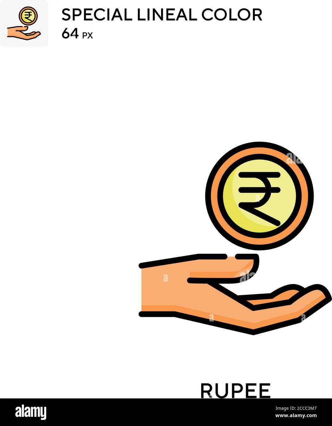 Rupee Special lineal color icon. Illustration symbol design template ...