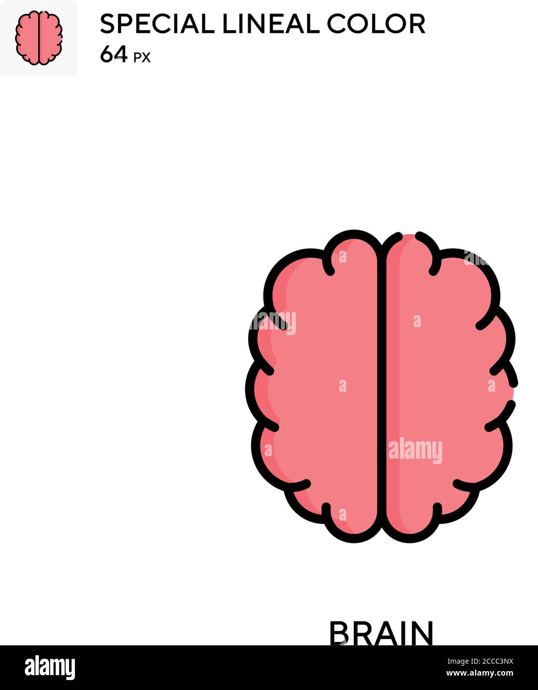 Brain Special lineal color icon. Illustration symbol design template ...