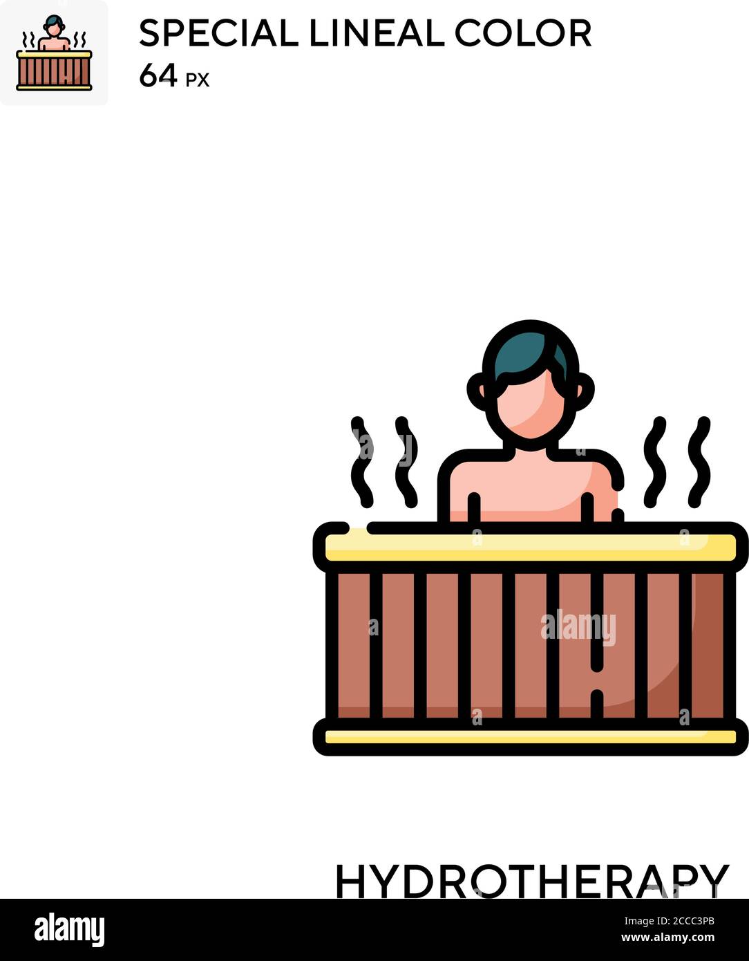 Hydrotherapy Special lineal color icon. Illustration symbol design ...