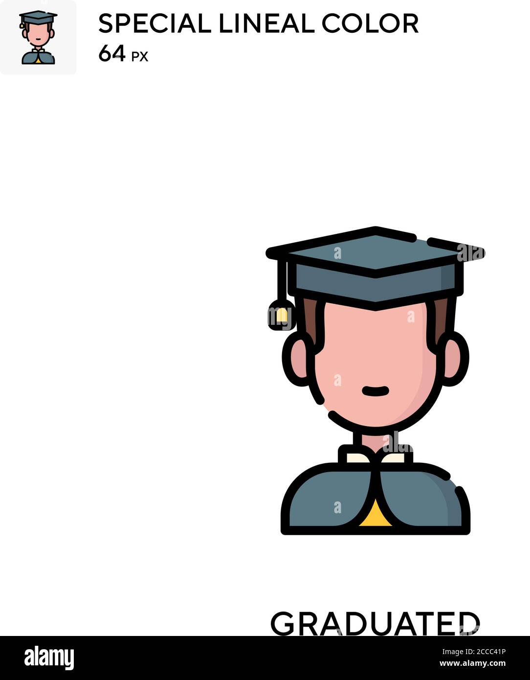 Graduated Special lineal color icon. Illustration symbol design ...