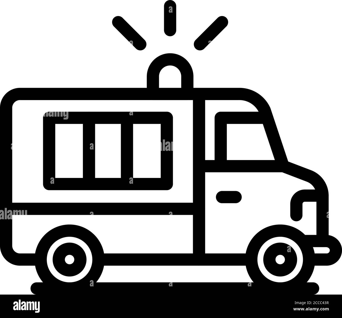 Flashing siren lamp line Cut Out Stock Images & Pictures - Alamy