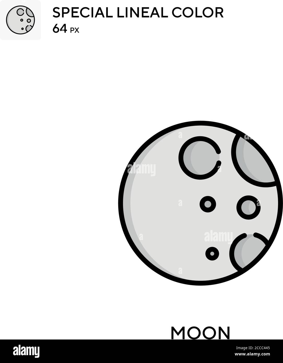Moon Special lineal color icon. Illustration symbol design template for ...