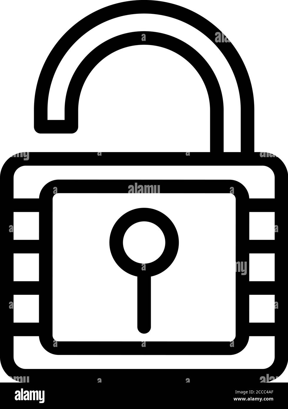 Open lock icon, outline style Stock Vector Image & Art - Alamy
