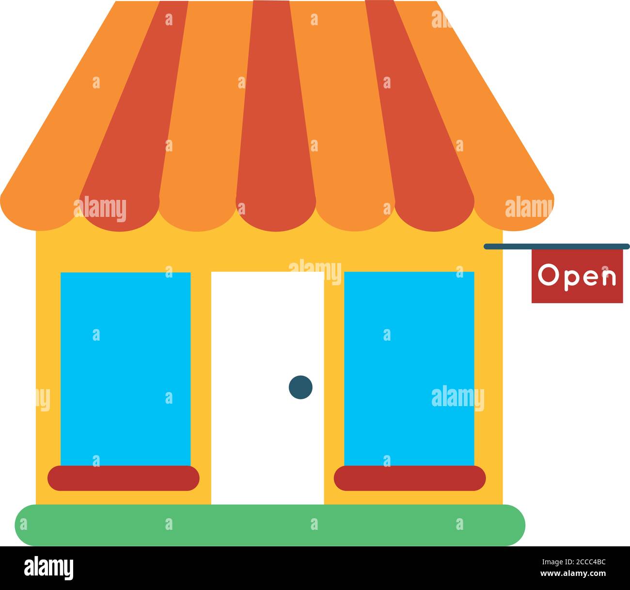 store front line and fill style icon vector illustration design Stock ...