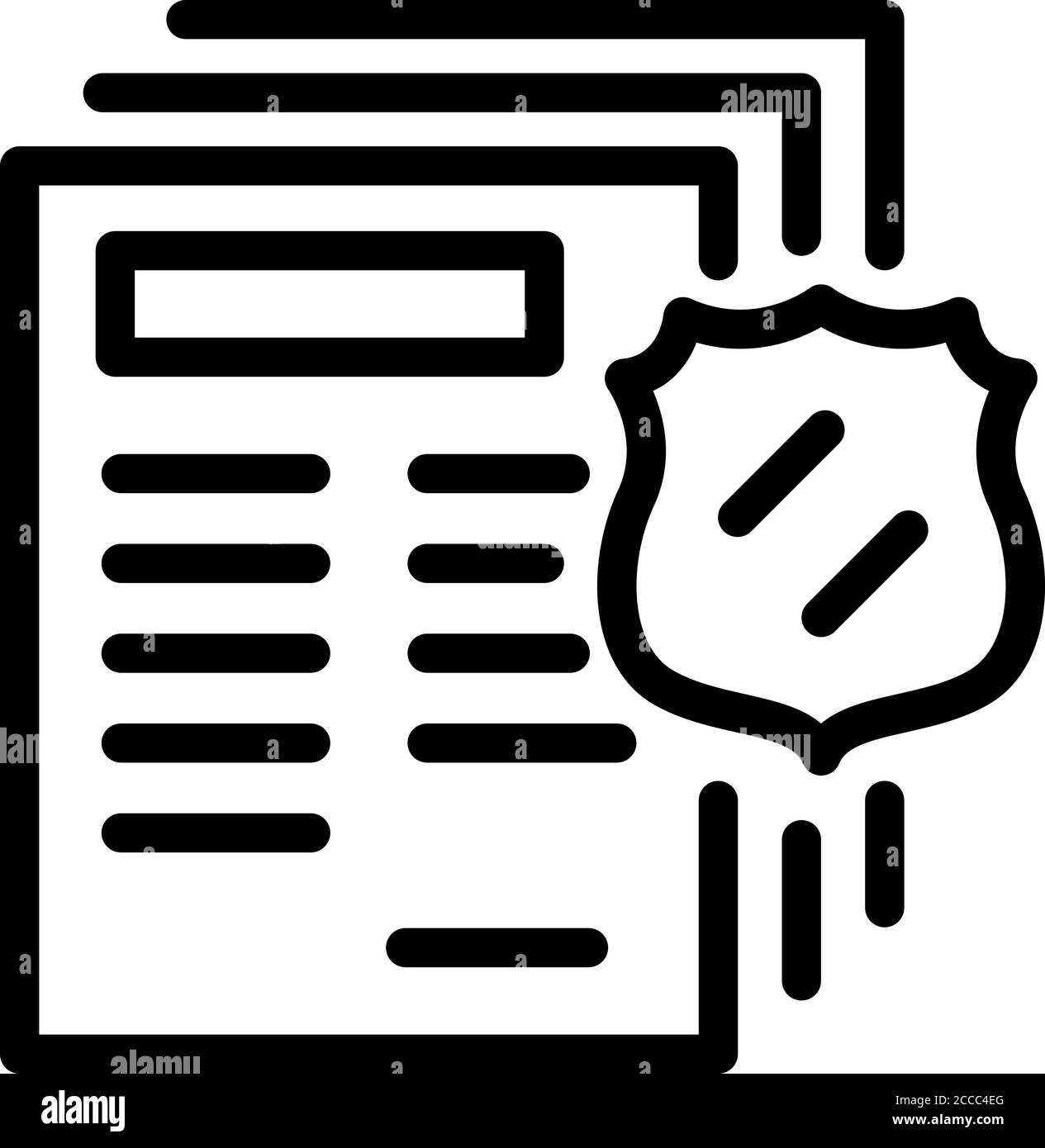 Protected folder icon outline hi-res stock photography and images - Alamy