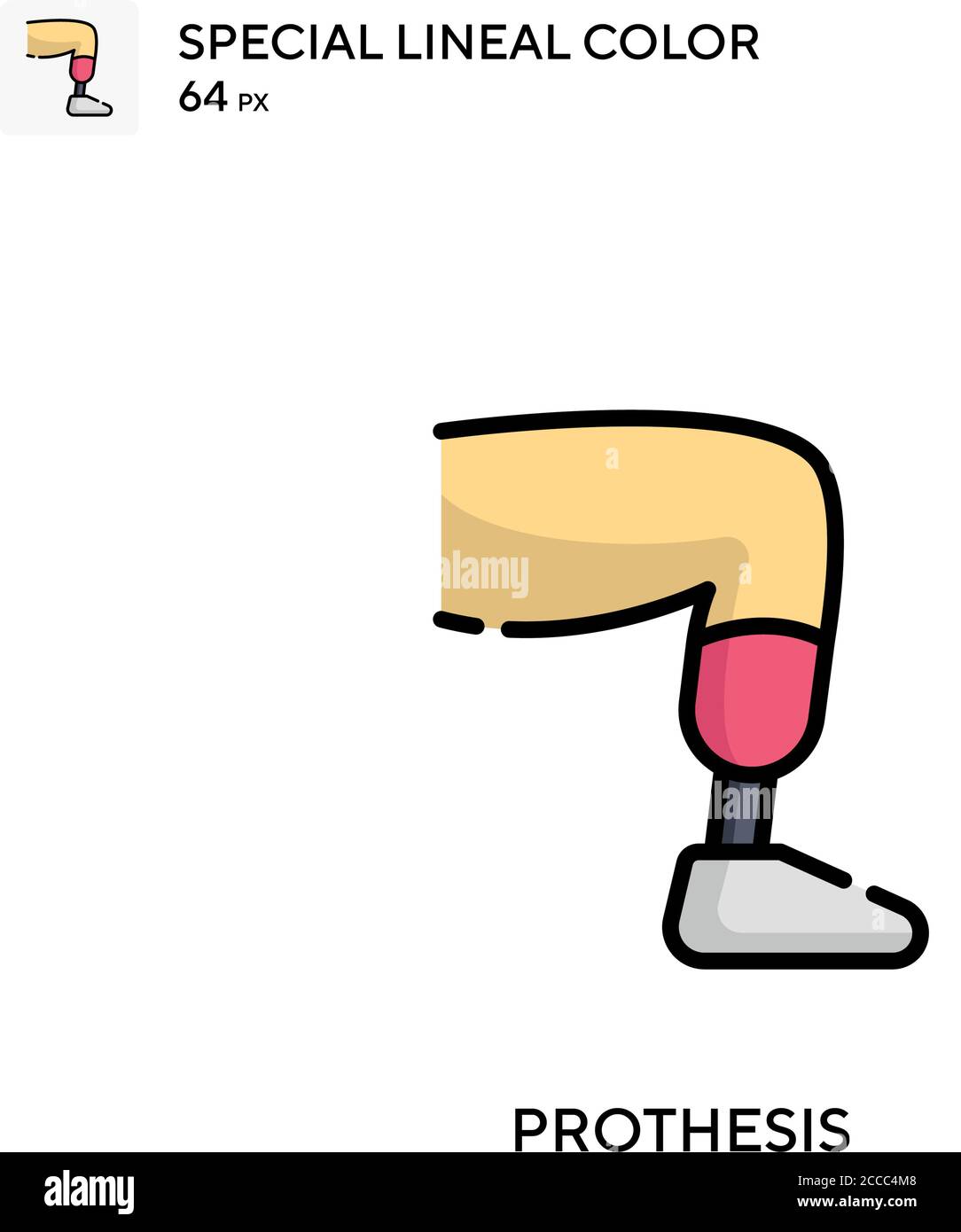 Prothesis Special lineal color icon. Illustration symbol design template for web mobile UI ...