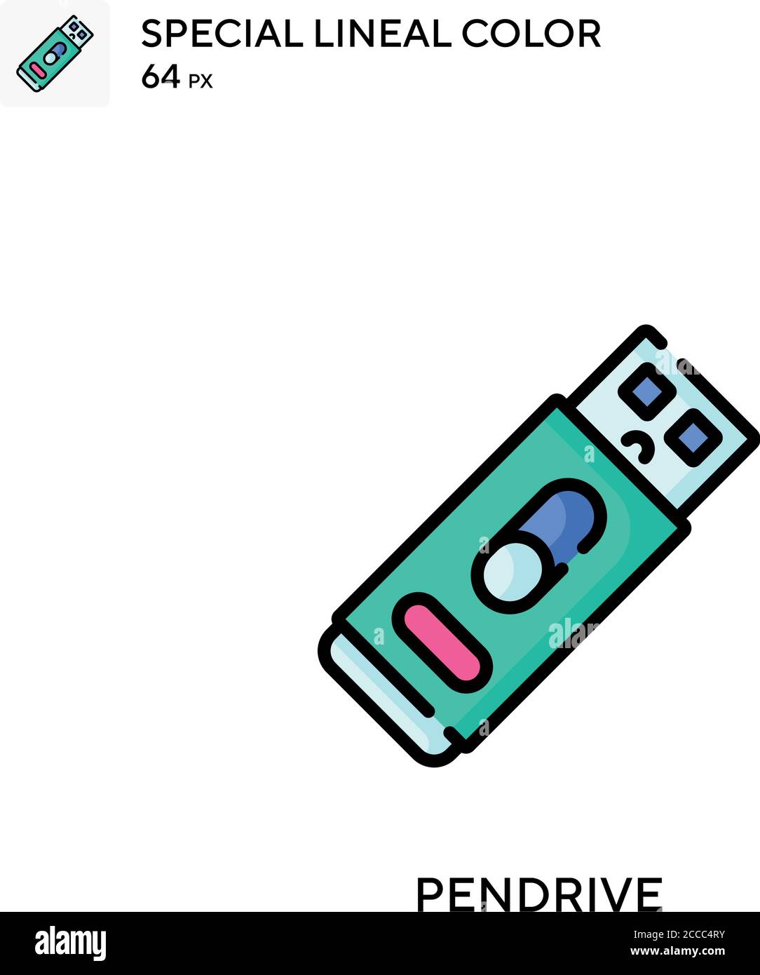 Pendrive Special lineal color icon. Illustration symbol design template ...