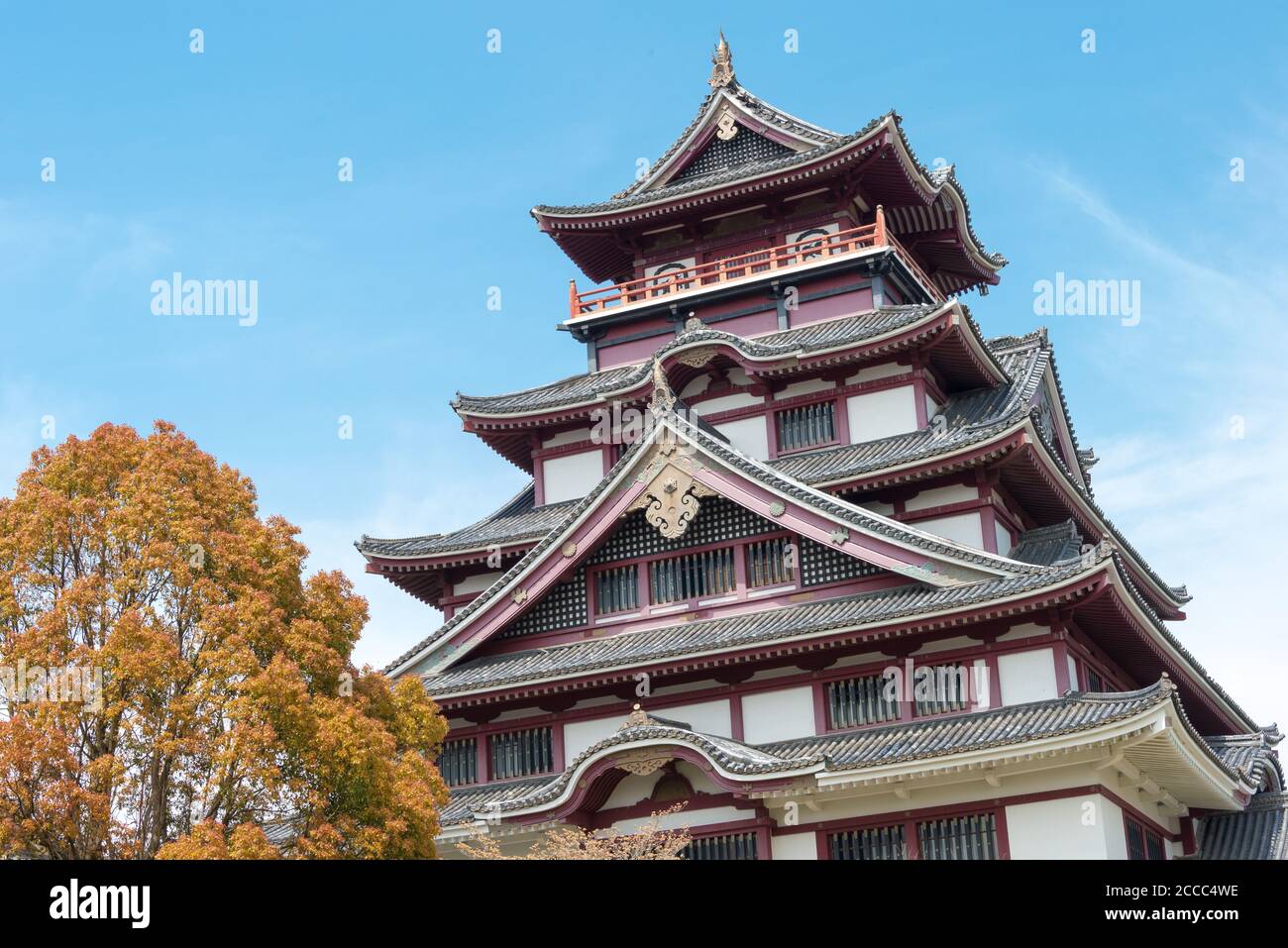 Fushimi Castle (Fushimi-Momoyama Castle) in Fushimi, Kyoto, Japan. The ...