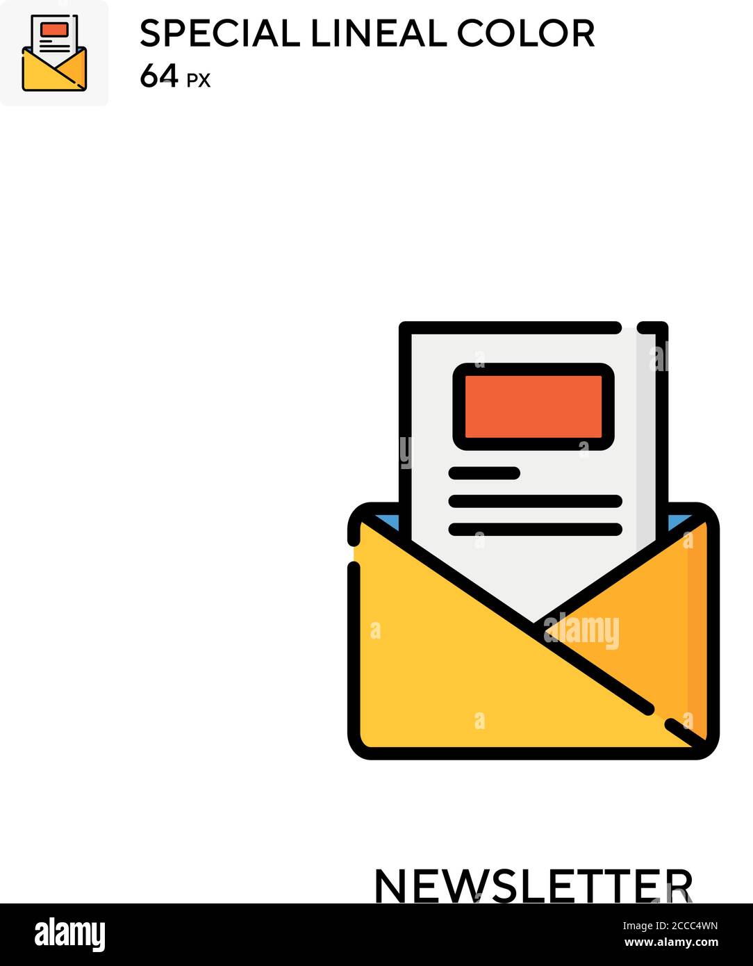 Newsletter Special lineal color icon. Illustration symbol design ...