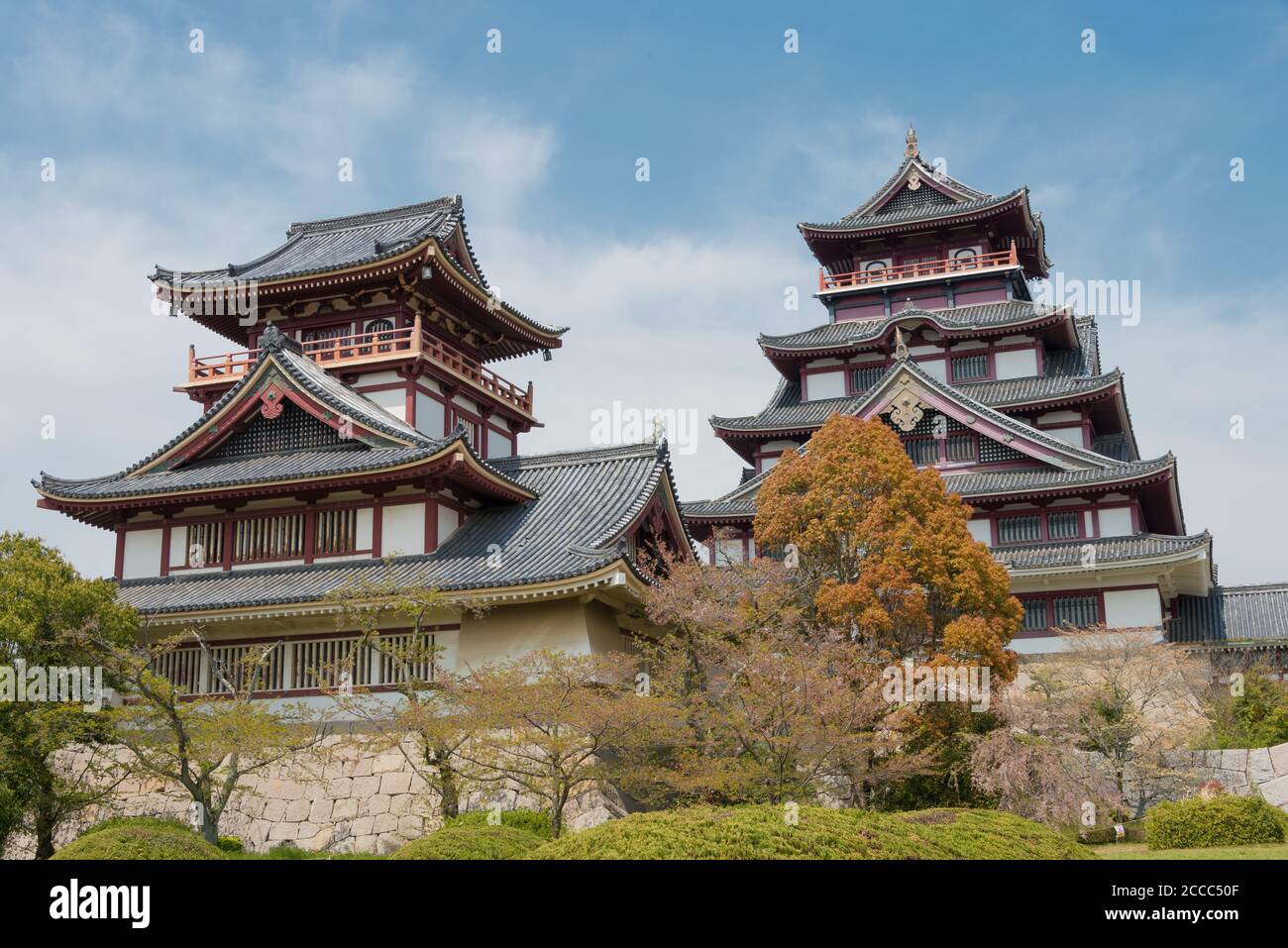 Fushimi Castle (Fushimi-Momoyama Castle) in Fushimi, Kyoto, Japan. The ...