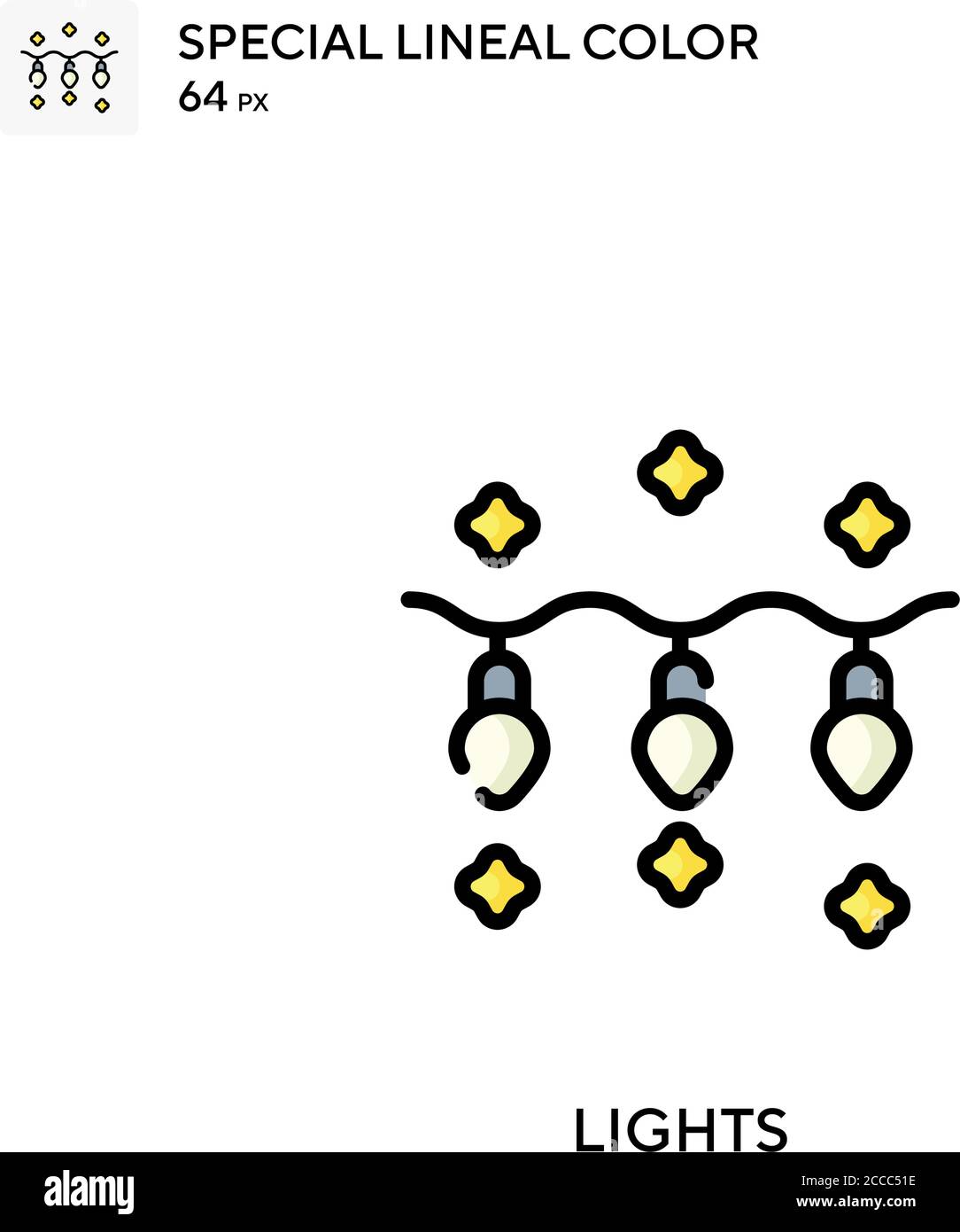Lights Special lineal color icon. Illustration symbol design template ...